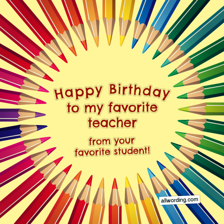 Saying Happy Birthday to a Teacher » AllWording.com