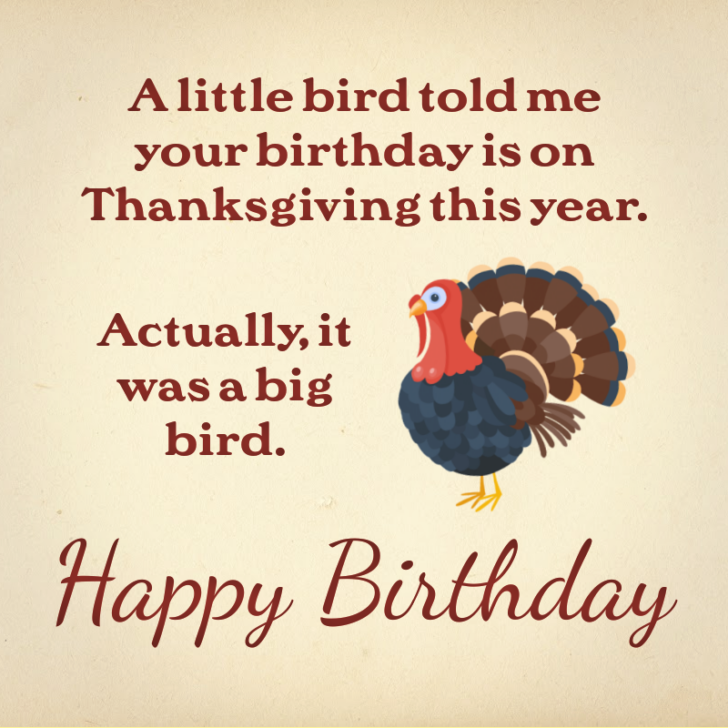 Fun Ways to Wish Someone a Happy Thanksgiving Birthday » AllWording.com