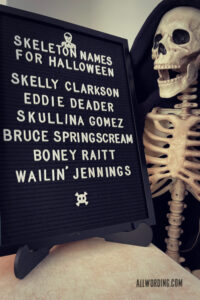 These Skeleton Names Will Tickle Your Punny Bone » AllWording.com